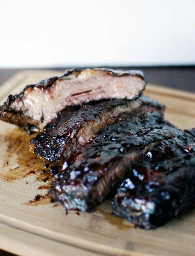 Smoked Beef Ribs with BBQ Sauce | Kita Roberts PassTheSushi.com