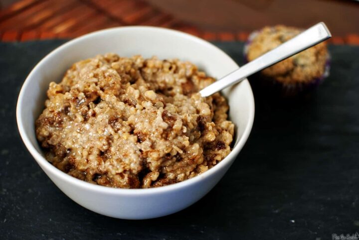 Overnight Slow Cooker Oatmeal Recipe | Kita Roberts PassTheSushi.com