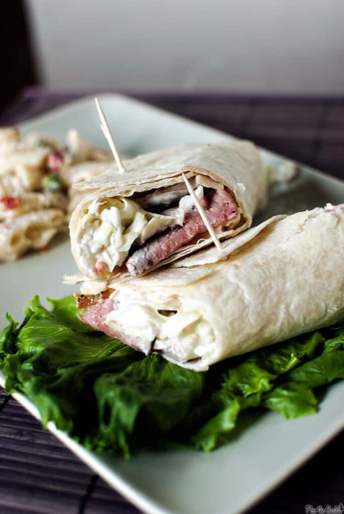 Roast Beef Wrap with Dill Slaw - Pass The Sushi