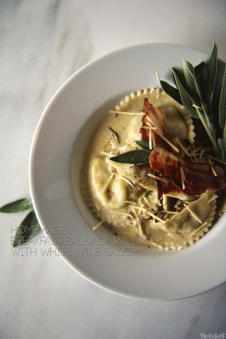 Breakfast Sausage Ravioli | Kita Roberts PassTheSushi.com