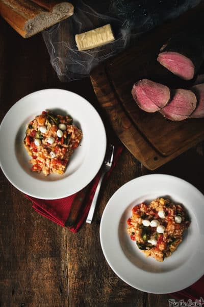 Oven Roasted Fall Veggie Risotto Recipe | Kita Roberts PassTheSushi